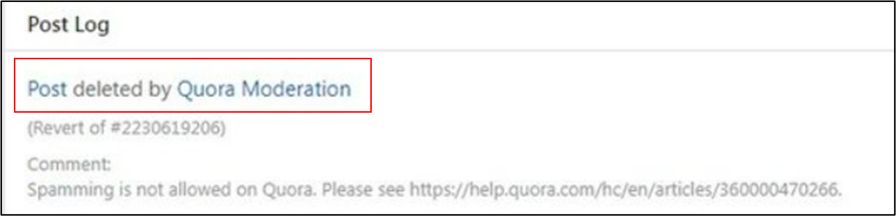 Quora Answers Collapsed and Deleted: Explanation and Solution
